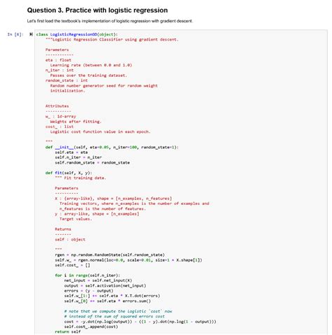 Question Practice With Logistic Regression Let S Chegg