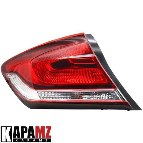 For Honda Civic Sedan 2013 2014 2015 Outer Tail Light Left Driver Rear