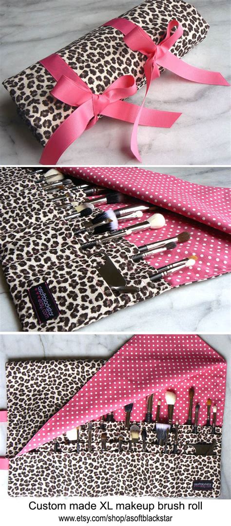 Xl Makeup Brush Roll Custom Made By Asoftblackstar Etsy Makeup Brush