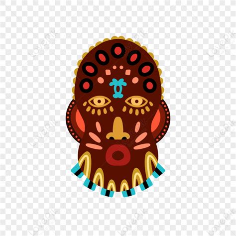 아프리카 부족 마스크 일러스트 패턴입니다색깔무늬만화 Png 일러스트 무료 다운로드 Lovepik