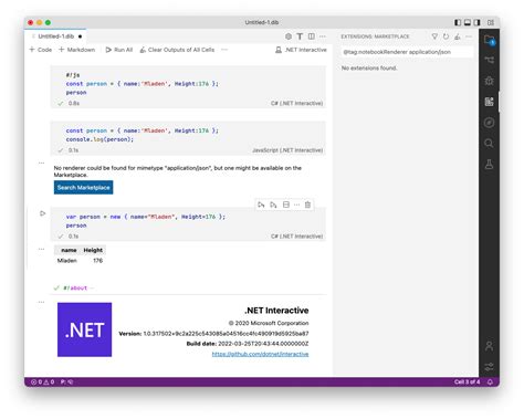Javscript Not Showing Results If Object · Issue 1950 · Dotnetinteractive · Github