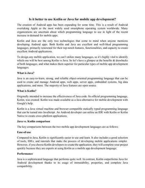 Presentation On Kotlin Programming Languagepptx