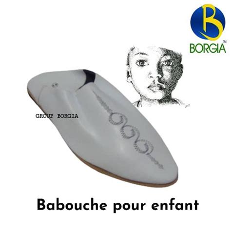 Sandale Babouche Garçon Simili Cuir Blanc Confort Extrême
