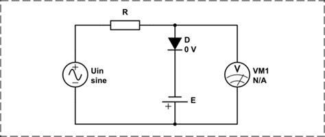 diodes output voltage for clipper circuit with bias electrical