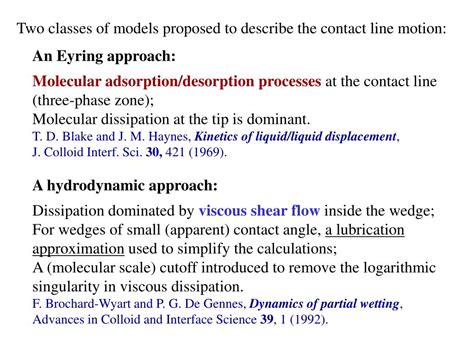 Ppt Molecular Hydrodynamics Of The Moving Contact Line Powerpoint