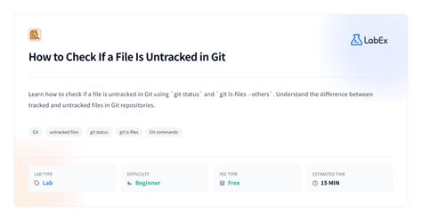 how to check if a file is untracked in git labex