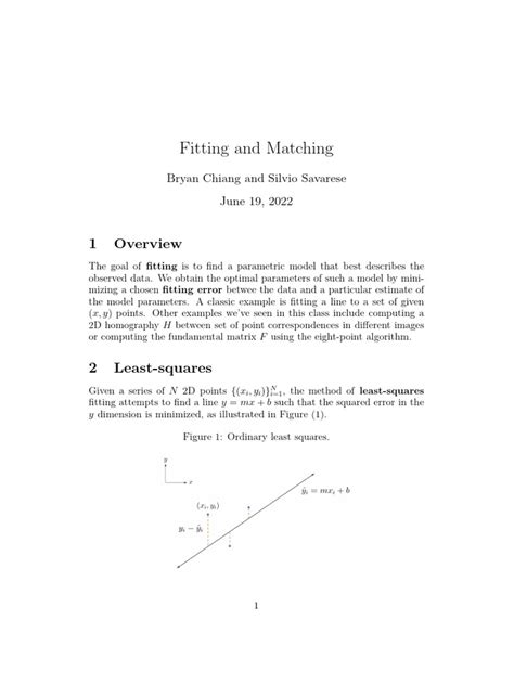 06 fitting matching download free pdf least squares robust statistics