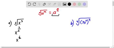SOLVED Reduce The Index Of Each Radical And Rewrite In Radical Form A X 3 B 3 X 2 4