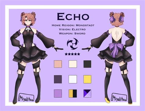 Genshin Oc Echo Reference Sheet By Miyalitea On Deviantart