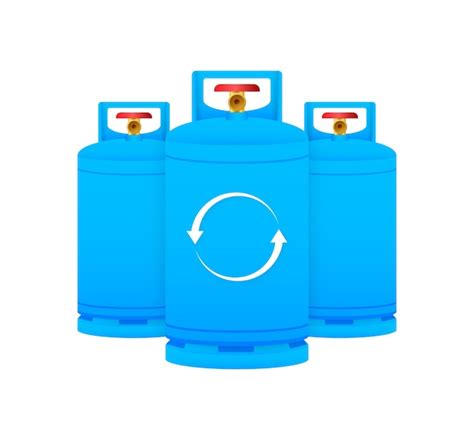 Premium Vector Refillable Gas Tank Vector Illustration Blue Propane