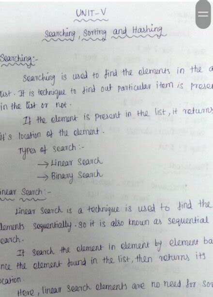 Searching Sorting And Hashing Data Structure Engineering