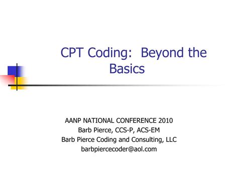 Ppt Cpt Coding Beyond The Basics Powerpoint Presentation Free Download Id2821930