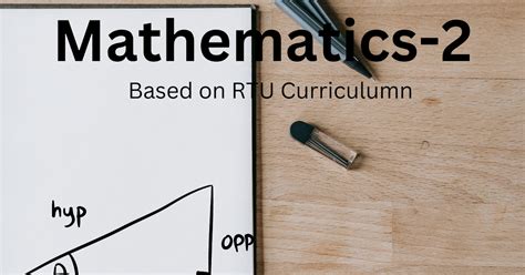 Engineering Mathematics 2 Rtu B Tech 1st Year Handwritten Notes