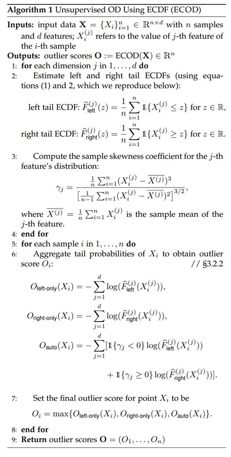 Ecod Implementation Does Not Correspond To What Is Described In The Paper And As It Stands The
