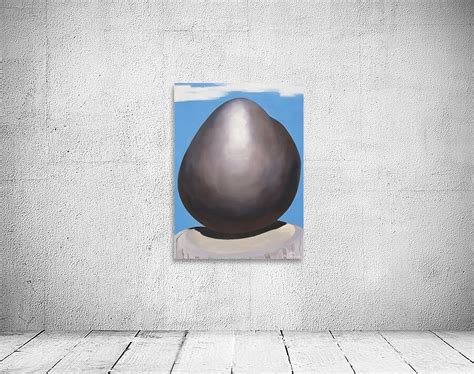Georgia Okeeffe Black Rock With Blue Sky And White Clouds 1972 By William Store Wall Art
