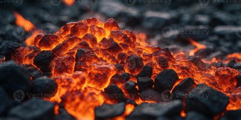 Lava Eruption Volcano Molten Magma Fire Heat Rocks Geology Nature