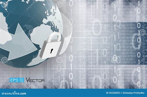 abstract binary code and world 3 stock vector illustration of arrow