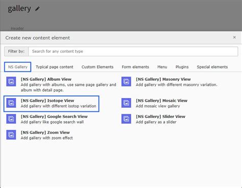 Isotope Gallery At Website — T3planet Docs 10 Documentation