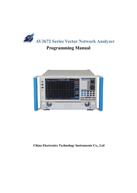 Network Analyzer Manual At William Rohde Blog