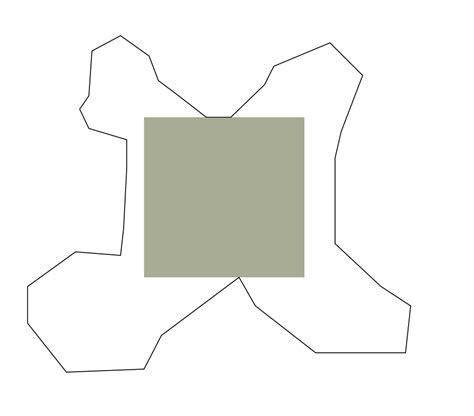 Qgis Create An Inscribed Square Inside A Polygon Geographic