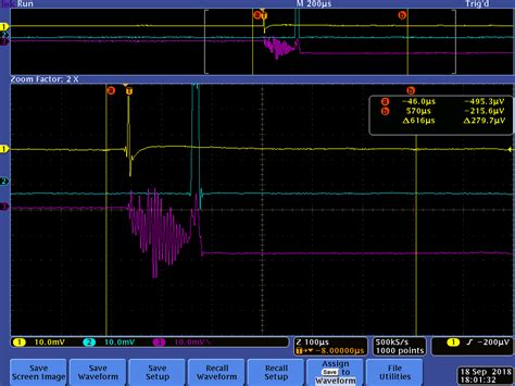 Compilertdc1000 Tdc7200evm Can The Oscilloscope Shows Multiple Start Stop And Compin Signal