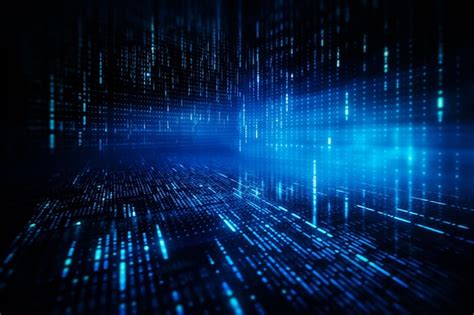 Premium Photo Dynamic Digital Data Stream Abstract Computer Background