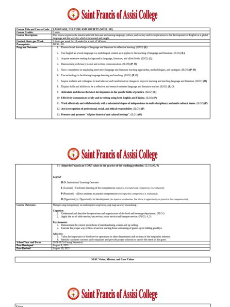 2 New Format For Obe Syllabus Pdf