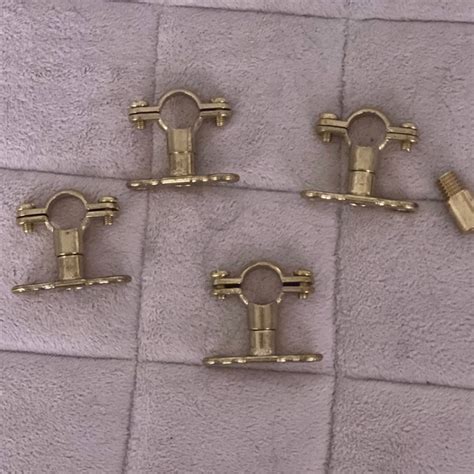 Brass Pipe Clips Etsy