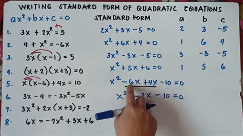 Standard Form Equation