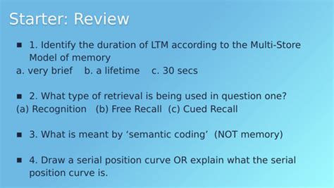 Memory GCSE Psychology AQA | Teaching Resources