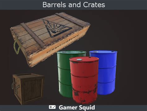 Barrels And Crates Pbr 3d Props Unity Asset Store