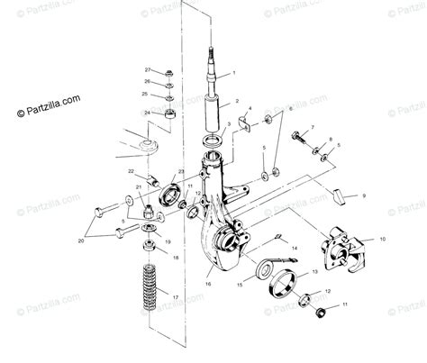 Polaris Side By Side 1999 Oem Parts Diagram For Front Strut