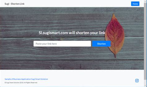 Aplikasi Shorten Link Sugi Smart Solution