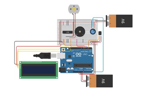 Circuit Design Automatic Fire Alarm System Tinkercad