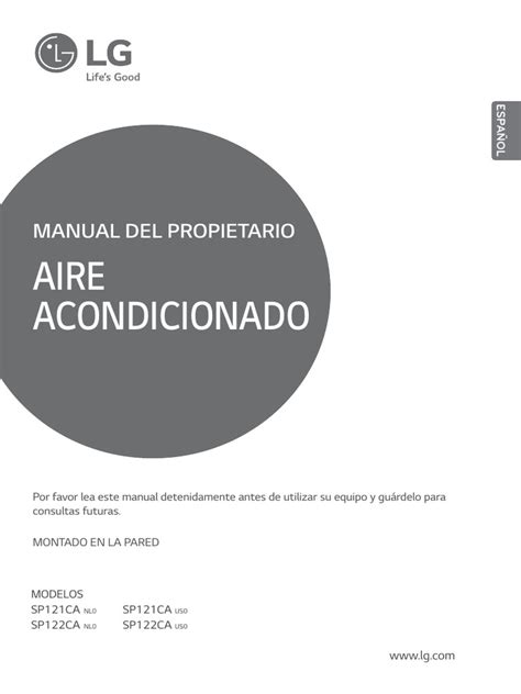 Mini Splits Lg Pdf Enchufes Y Tomas De Corriente Alterna Aire