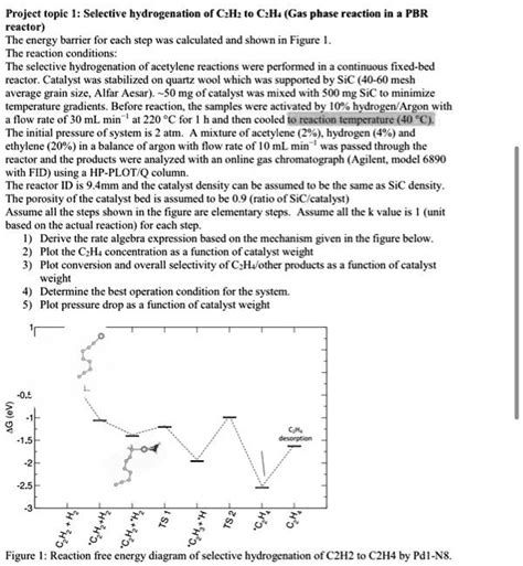 Video Solution Kinetics Project Topic 1 Selective Hydrogenation Of Ch