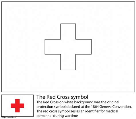 Símbolo De La Cruz Roja Para Colorear