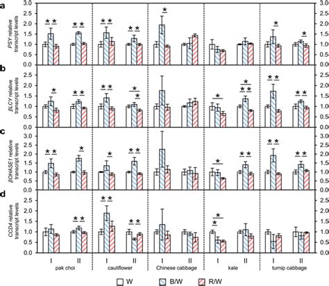 Relative Transcript Levels Of A Psy B βlcy C βohase1 And D