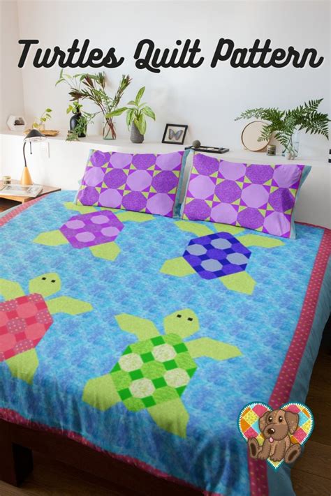 Turtles Quilt Pattern Pdf Downloadable Pdf Turtle Quilt Pattern Turtles Quilt Design Unique