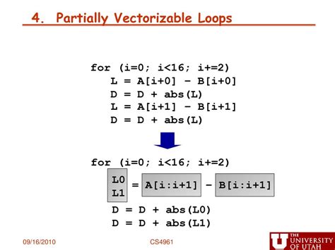 Cs4961 Parallel Programming Lecture 8 Simd Cont Ppt Download