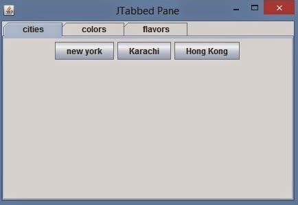 How To Create JTabbed Panes In Java Projavatricks