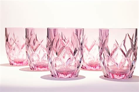 Premium Ai Image Illustration Of A Backlighting Oneline Drawing A Pink Glass Set Generative Ai