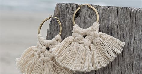 DIY Macrame Earrings Cuckoo Design