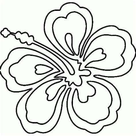 Hawaiian Flowers Coloring Page