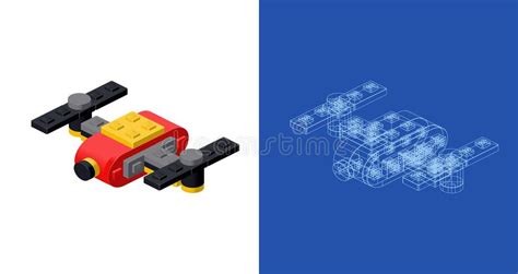 Drone Blueprint Project Idea And Implementation Vector Stock Vector Illustration Of Icon