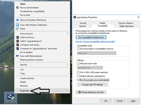 Install Using Run As Administrator Option