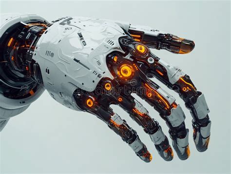 Cyborg Hand Finger Pointing, Technology of Artificial Intelligence. Cybernetic Systems ...