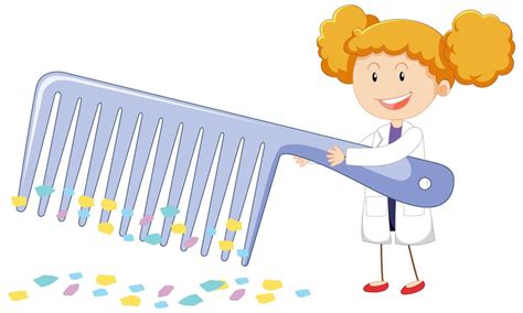 정전기 실험을 수행하는 귀여운 여성 과학자 만화 캐릭터 무료 벡터