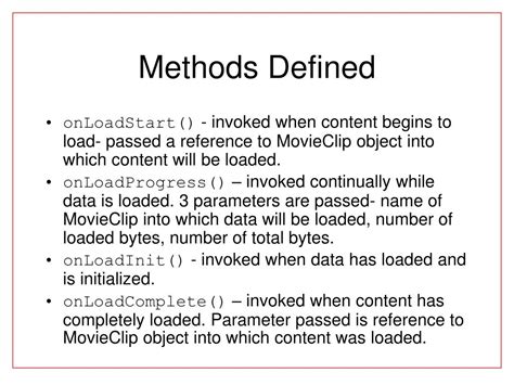Ppt Actionscript Loading External Content With Moviecliploader Class