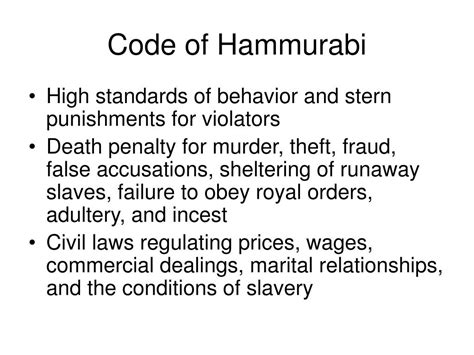 PPT Hammurabis Code Of Laws PowerPoint Presentation Free Download ID 2946947